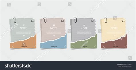 Text Box Design Note Papers Stock Vector Royalty Free Shutterstock