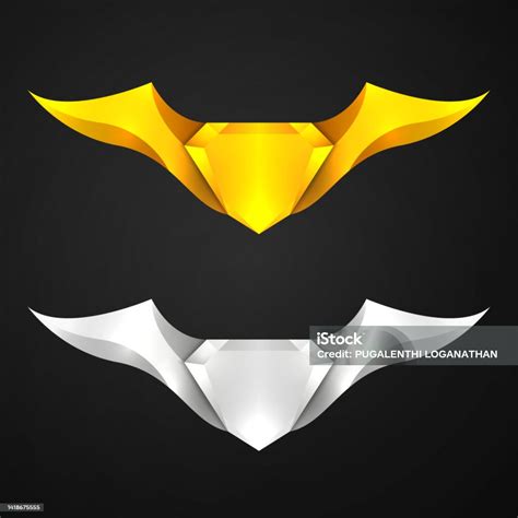 날개가있는 금과은 엠블럼 게임 ui 업적 배지 1위에 대한 스톡 벡터 아트 및 기타 이미지 1위 next level