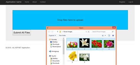 Aspnet Mvc Drag And Drop Multiple Image Upload Using Dropzone