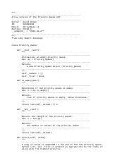 Priority Queue Array Py Array Version Of The Priority Queue ADT