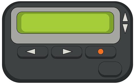 Free Vector Pager Retro Device On White Background
