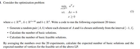 Solved Consider The Optimization Problem MinxR S T Chegg