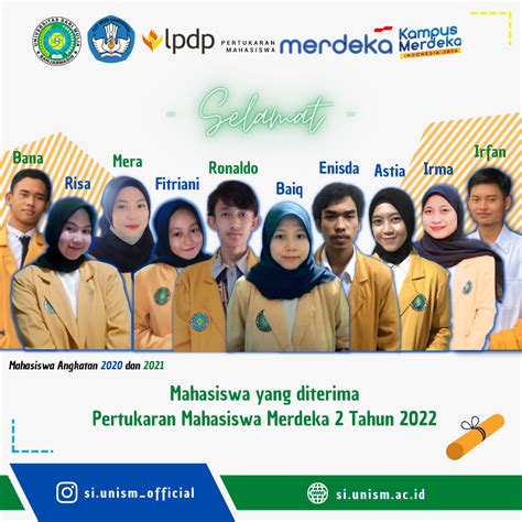 10 Mahasiswa Sistem Informasi Diterima Program Pertukaran Mahasiswa Merdeka 2 S1 Sistem Informasi