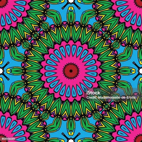 원활한 만다라 패턴입니다 빈티지 장식 요소입니다 벡터 일러스트 레이 션 꽃 식물에 대한 스톡 벡터 아트 및 기타 이미지 꽃 식물 동쪽 디자인 Istock