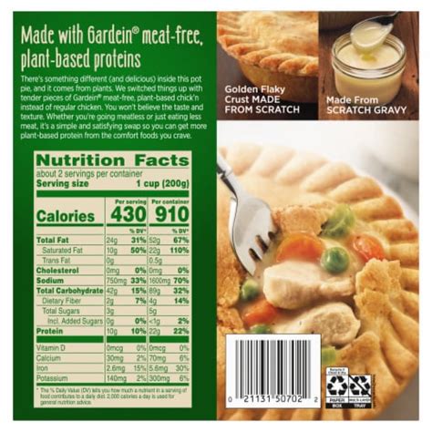 Marie Callenders Plant Based Gardein Chickn Pot Pie Frozen Meal 15