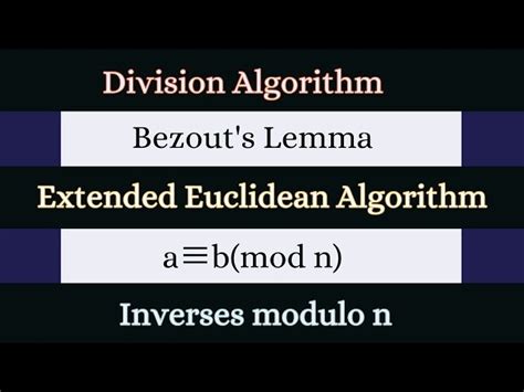 Free Video The Number Theory You Need To Learn Abstract Algebra From Michael Penn Class Central