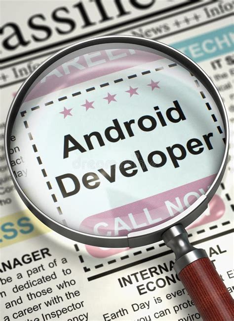 we re hiring android developer 3d stock image image of employment