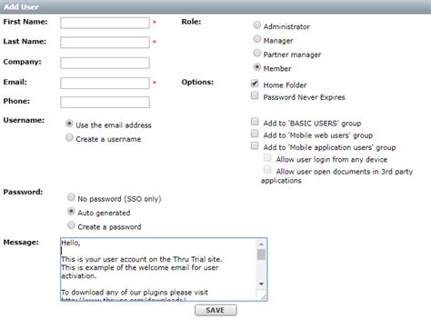 Creating A New User