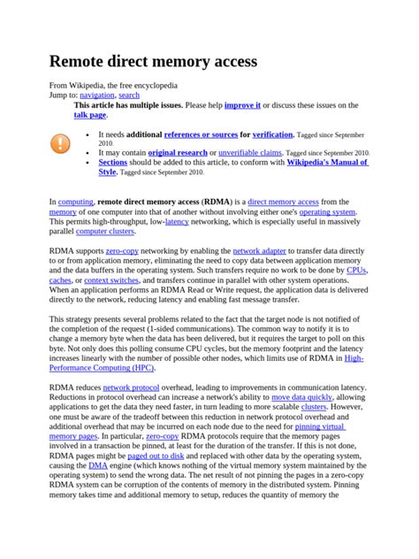Remote Direct Memory Access Pdf Computer Architecture Computer Data