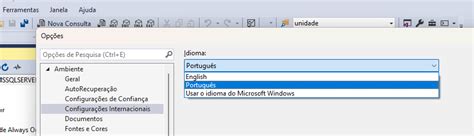 Dúvida Configurar O Ssms Para Português Microsoft Sql Server 2022 Conhecendo Sql Solucionado
