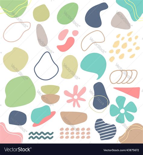 Abstract Shape Elements Hand Drawn Royalty Free Vector Image
