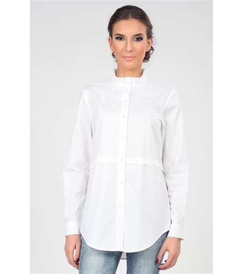 Дълга памучна бяла риза 603071 Fashion Uk