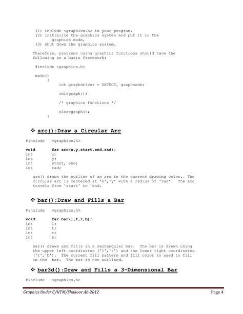 C Graphics Functions Pdf Graphics Software Computer Software And Applications