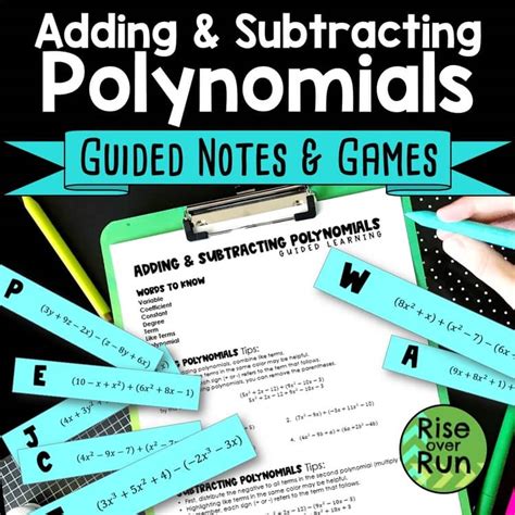 Adding And Subtracting Polynomials Guided Notes And Practice Flashcard