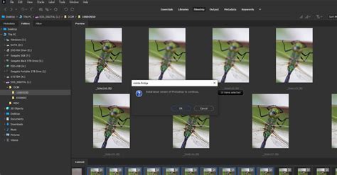 Bridge Wont Allow Me To Load Files Into Photoshop Adobe Community