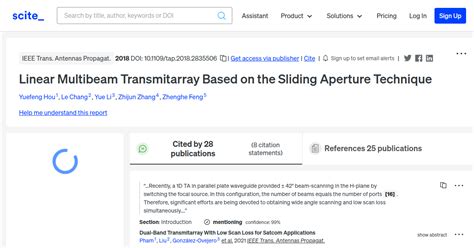 Linear Multibeam Transmitarray Based On The Sliding Aperture Technique