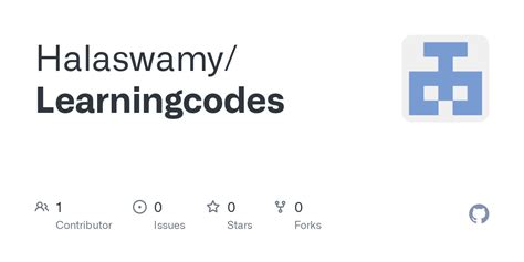Github Halaswamylearningcodes