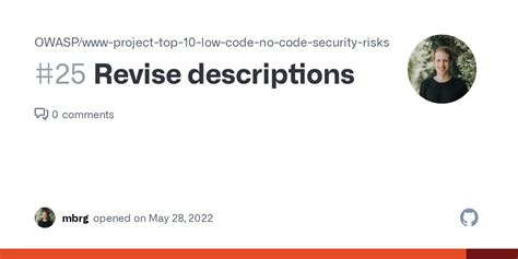 Revise Descriptions Issue Owasp Project Top Low Code No