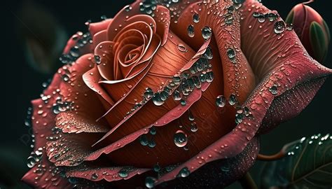 Water Drop On Rose