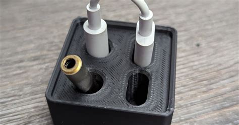 Gridfinity Usb C To 3 5mm Dongle Holder 1x1x 5u By Dudeman Download Free Stl Model