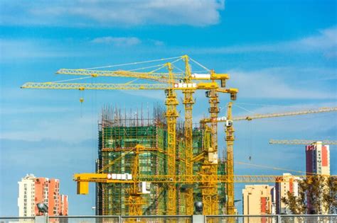 Premium Photo Construction Site And Sunset Structural Steel Beam