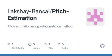 Github Lakshay Bansalpitch Estimation Pitch Estimation Using