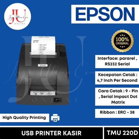 Jual Epson Tm U220d Tm U220b Tm U220a Printer Kasir Dot Matrix