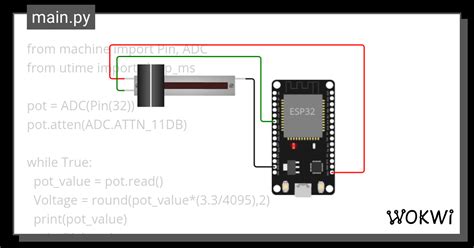 Slide Potentiometer Wokwi ESP32 STM32 Arduino Simulator