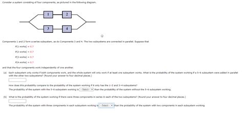 Solved Consider A System Consisting Of Four Components As Chegg