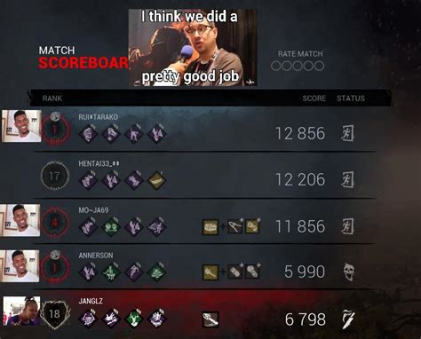 Dbd Matchmaking Summarized In One Pic Rdeadbydaylight