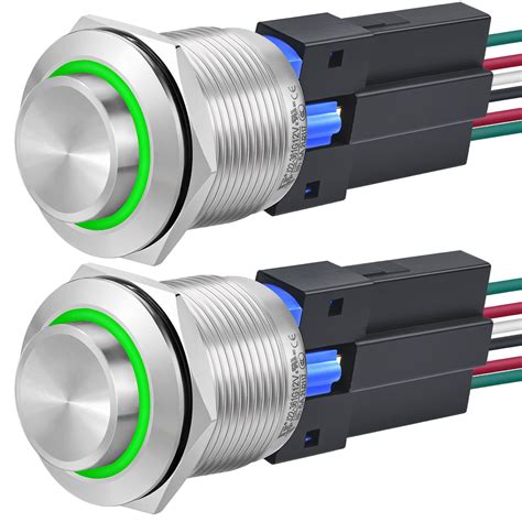Ul Listed 2pcs 22mm 78 Latching Push Button Switch