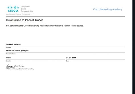 Sarvesh Malviya On Linkedin Cisco Networking Packettracer