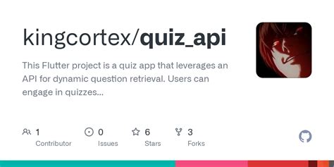 GitHub Kingcortex Quiz Api This Flutter Project Is A Quiz App That Leverages An API For