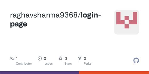 Github Raghavsharma Login Page