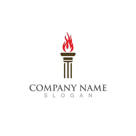 Torch Logo And Symbol Vector Minimalist Graphic Passion Vector