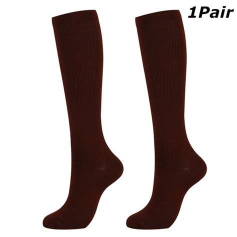 1pair 15 20 Mmhg Light Support Womens Sheer Knee Hi Closed Compression Socks