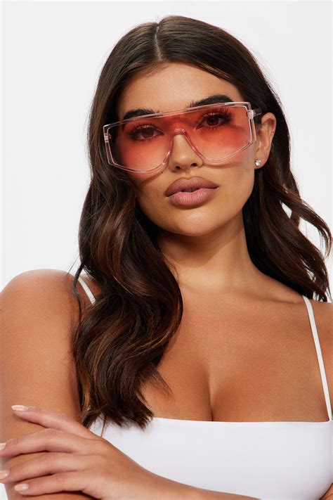 For The Fun Sunglasses Pink Fashion Nova
