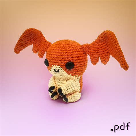 Patamon Digimon Crochet Pattern Amigurumi Vincrafty Pdf File Us Terms Etsy