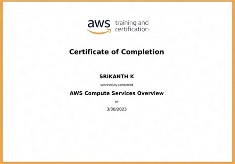 Aws Cloudskills Professionaldevelopment Cloudcomputing Srikanth K