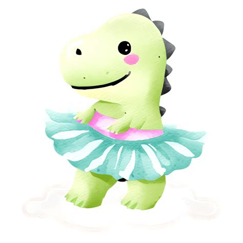 Cute Tyrannosaurus Rex Doing Ballet In A Tutu · Creative Fabrica
