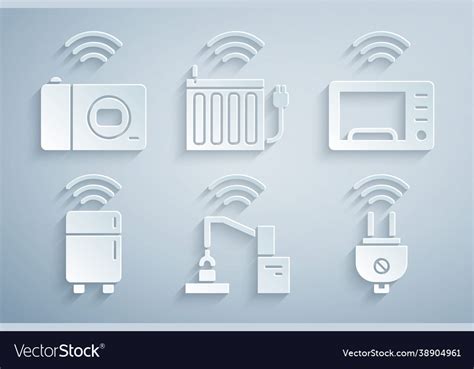 Set Robotic Robot Arm Hand Factory Smart Vector Image