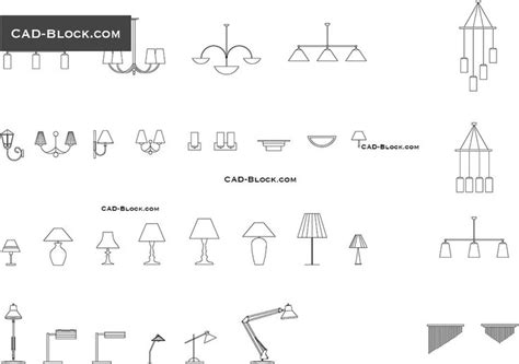 Lighting Set Autocad Blocks Free Download Expresion Grafica Disenos De Unas Diseño De Interiores