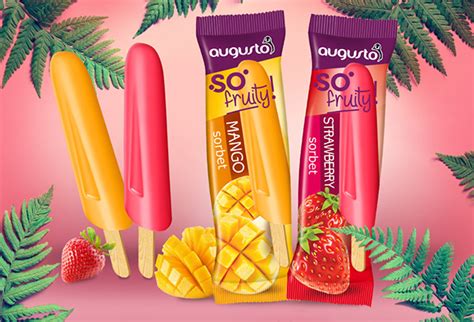 Sorbet So fruity! Ice lolly on stick popsicles :: Behance