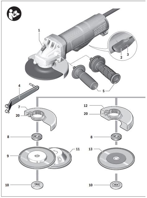Bosch Gws 9 115 P Angle Grinder Instruction Manual