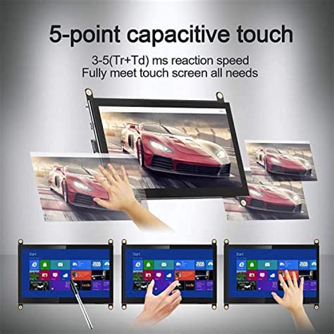 Hmtech 7 Inch Raspberry Pi Screen Touchscreen Monitor 1024x600 Hdmi