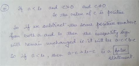 Linear Inequations In One Variable Concise Middle School Mathematics By R K Bansal Class