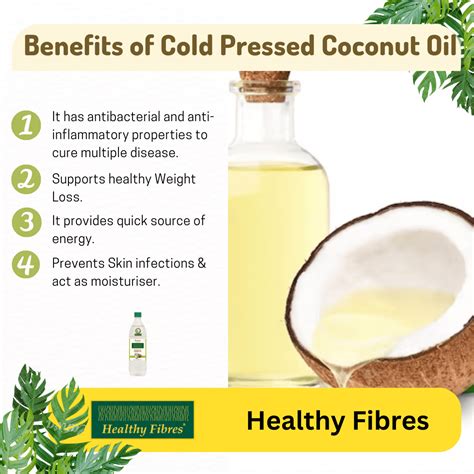 Cold Pressed Chemical Free Coconut Oil Healthy Fibres