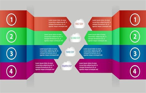 화살표와 같은 최신 벡터 인포그래픽 요소는 워크플로 레이아웃 다이어그램 번호 및 스텝 업 옵션 웹 디자인 그림 Eps10에 사용할 수 있습니다 프리미엄 벡터