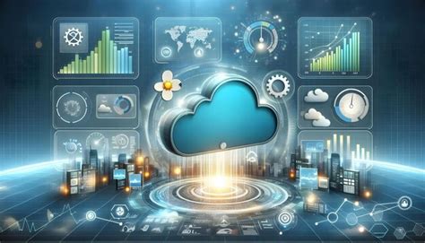Photo Realistic As Cloud Computing Performance Monitoring With Graph And Dashboard Symbols