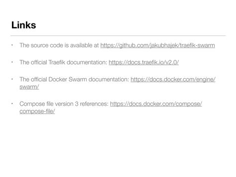 Docker Swarm And Traefik 20 Ppt